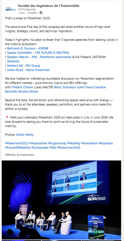 SIA POWERTRAIN 2025 - SIA